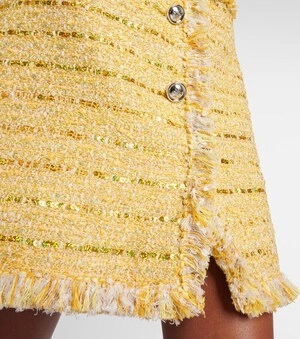 Giambattista Valli Fringed Bouclé Miniskirt