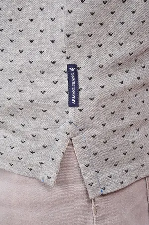 Emporio Armani Logo Slim Polo Shirt - Gray