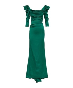 VIVIENNE WESTWOOD Astral Draped Satin Gown - Green