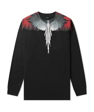 MARCELO BURLON COUNTY OF MILAN Printed Long-sleeved T-shirt - Black