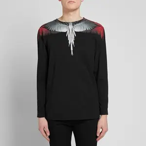 MARCELO BURLON COUNTY OF MILAN Printed Long-sleeved T-shirt - Black