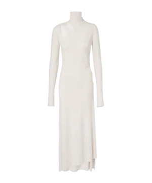 Victoria Beckham Cutout Jersey Midi Dress - White