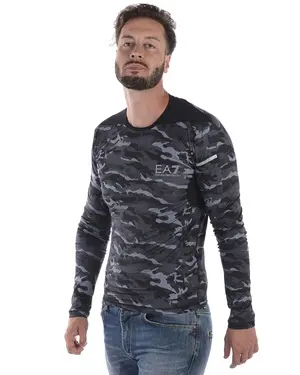 EA7 Long Sleeve Camouflage T-shirt