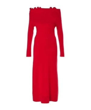 Altuzarra Lunaire Off-shoulder Cashmere Gown - Red