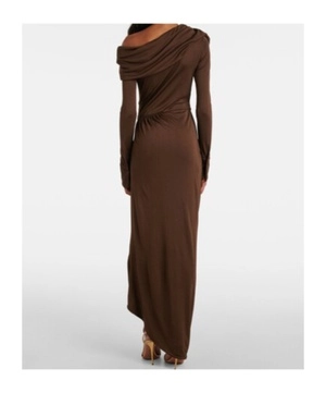 Oscar De La Renta Off-the-shoulder Jersey Gown