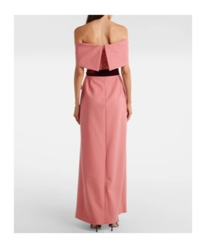 Oscar De La Renta Off-shoulder Wool-blend Gown