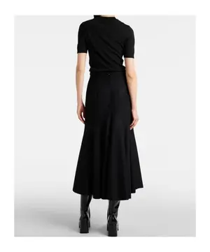 PATOU Pleated Detail Midi Skirt