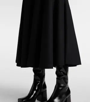 PATOU Pleated Detail Midi Skirt