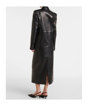 Magda Butrym Double-breasted Leather Coat