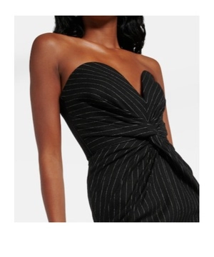 Alex Perry Pinstripe Strapless Minidress