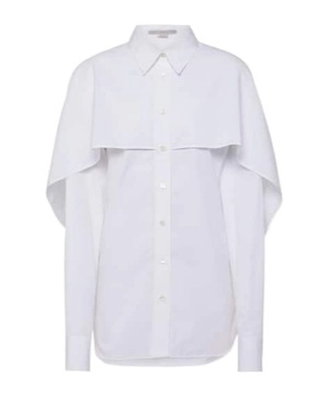 Stella McCartney Caped Cotton Blouse - White