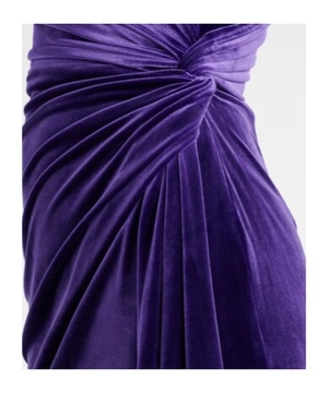 Alex Perry Draped Velvet Corset Gown - Blue