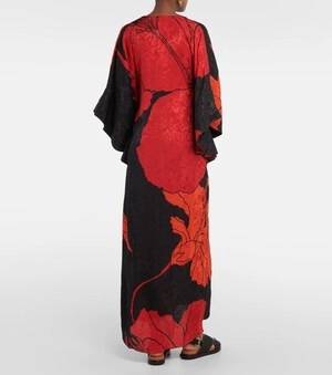 Johanna Ortiz Floral Jacquard Maxi Dress