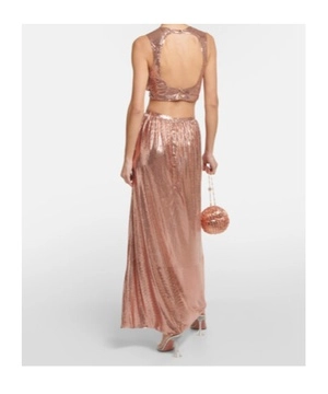 Rabanne Metallic Mesh Maxi Skirt