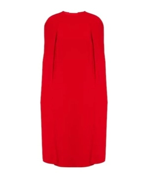 Stella McCartney Caped Midi Dress - Red