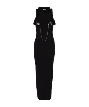 JEAN PAUL GAULTIER Sleeveless Embellished Maxi Dress - Black