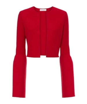 Gabriela Hearst Katlin Cropped Wool Jacket - Red