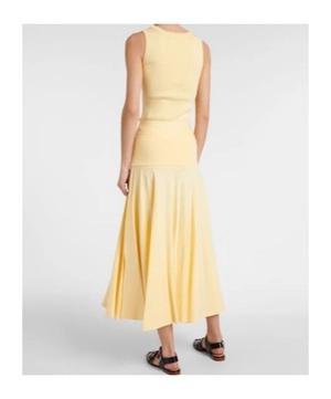 Plan C Pleated Knit Midi Skirt