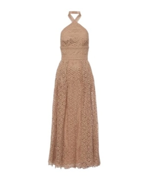 Elie Saab Midi Dress With Halter Neck And Tassel Trim