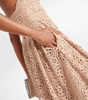 Elie Saab Midi Dress With Halter Neck And Tassel Trim