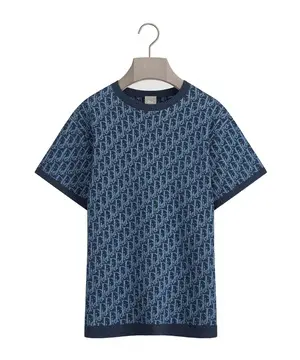 Dior Dioriviera Oblique T-shirt, Regular Fit - Blue