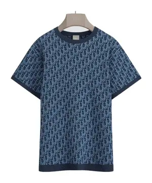 Dior Dioriviera Oblique T-shirt, Regular Fit - Blue
