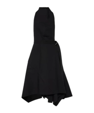 Proenza Schouler Yoko Cotton-blend Poplin Wrap Dress - Black