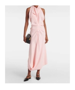 Victoria Beckham Draped Crêpe Midi Dress