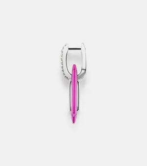 EERA Chiara Single Earring In 18kt White Gold And Sterling Silver With Diamonds