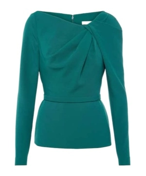 SAFIYAA LONDON Pleated Detail Top - Green