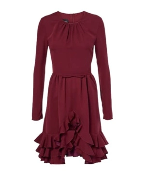 Giambattista Valli Ruffled Crêpe Minidress - Red