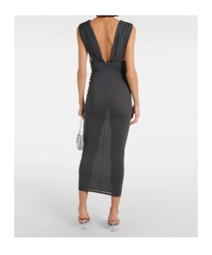 Alex Perry Ruched Crêpe Jersey Midi Dress