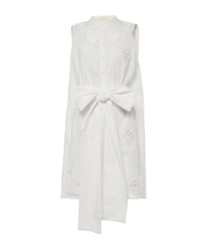 Erdem Embroidered Cotton-blend Minidress - White