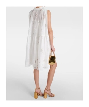 Erdem Embroidered Cotton-blend Minidress