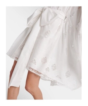 Erdem Embroidered Cotton-blend Minidress