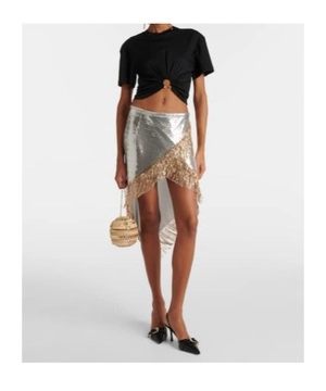 Rabanne Chainmail Asymmetric Midi Skirt