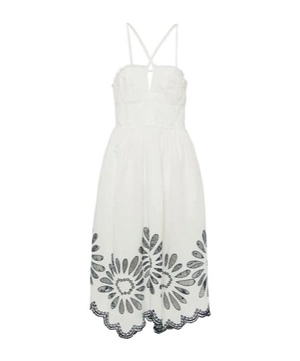 Ulla Johnson A Mid-thigh Length Dress With A Thin Shoulder Strap - White