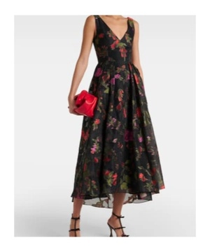 Erdem Floral Organza Midi Dress