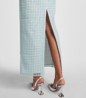 ROTATE BY BIRGER CHRISTENSEN Sequined Mesh Dress