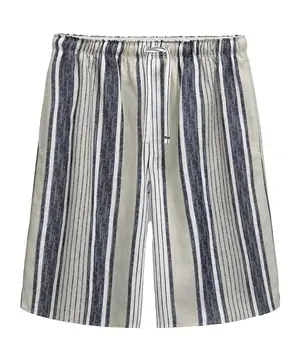 Dior Dioriviera Oblique Sun Stripes Shorts - Gray