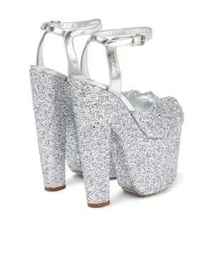 Giambattista Valli Glitter Platform Sandals