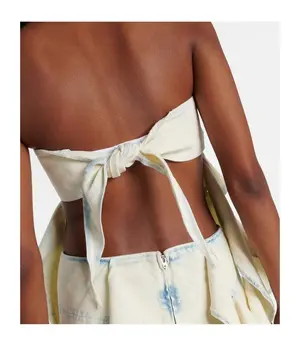 Y/project Bug Off-shoulder Denim Top