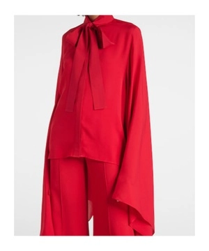 Elie Saab Tie-neck Silk Blouse