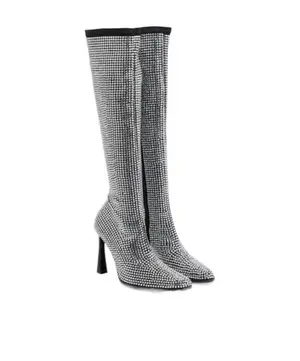 Magda Butrym Embellished Leather Boots - Gray