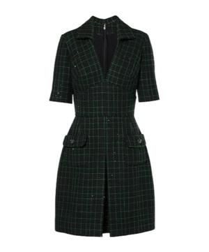 Elie Saab Tweed Minidress - Black