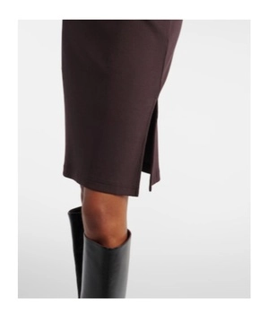 COURREGES Ribbed-knit Cotton Jersey Midi Dress