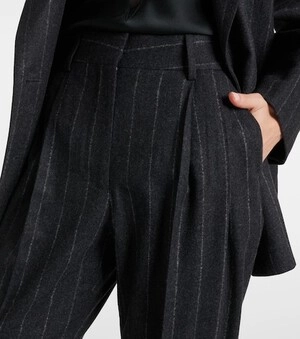 BLAZÉ MILANO Pinstripe Wool Straight Pants