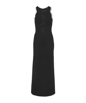 Giambattista Valli Lace-trimmed Midi Dress - Black