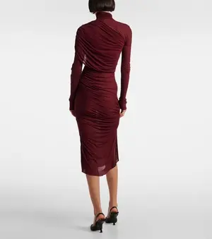 MUGLER Perspective Pleated Dress