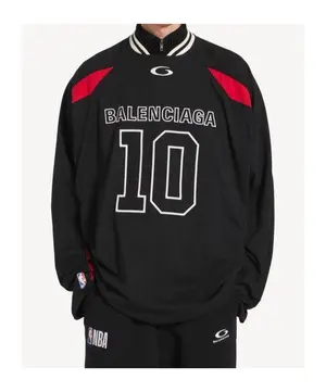 Balenciaga X Nba Collaboration Oversized Long Sleeve T-shirt